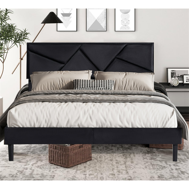 Single Bed Frame With Padded Headboard wooden Slats Support